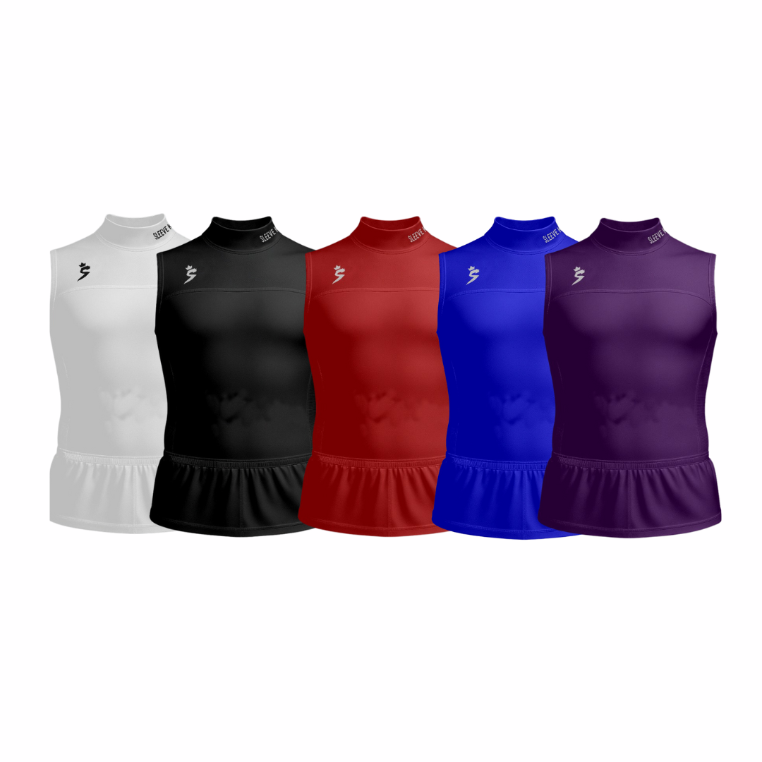 COMPRESSION SLEEVE-LESS TURTLENECK INCLUDING DRY-FIT SHIRT (WHITE ...